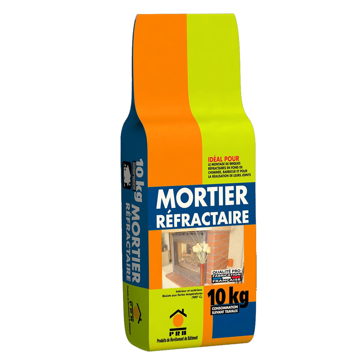 Mortier Réfractaire 10kg - Résistance Thermique jusqu’à 900°C - Enduit ...