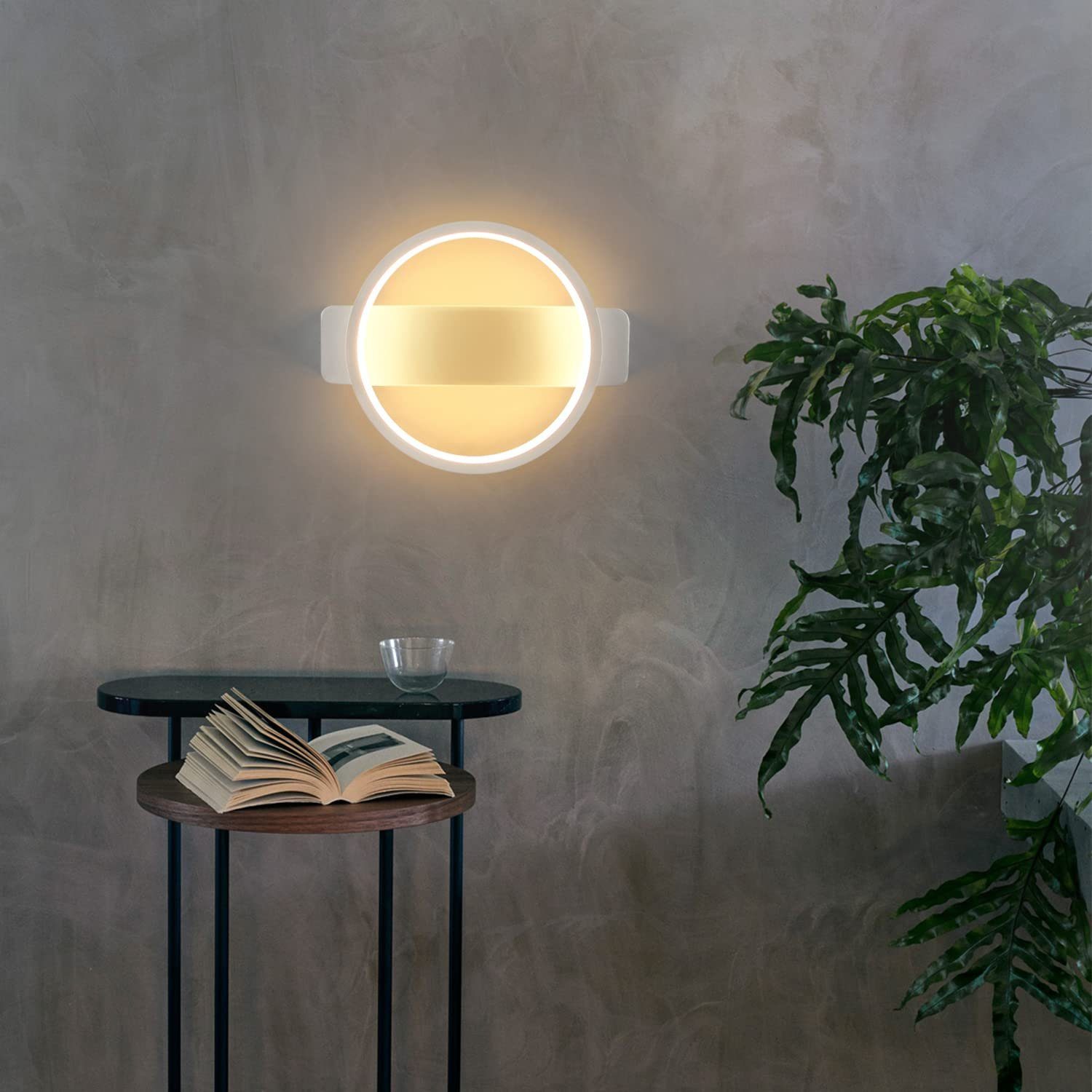 NETTLIFE Aplique LED Interior - Aplique de Diseño Moderno Blanco 7W ...
