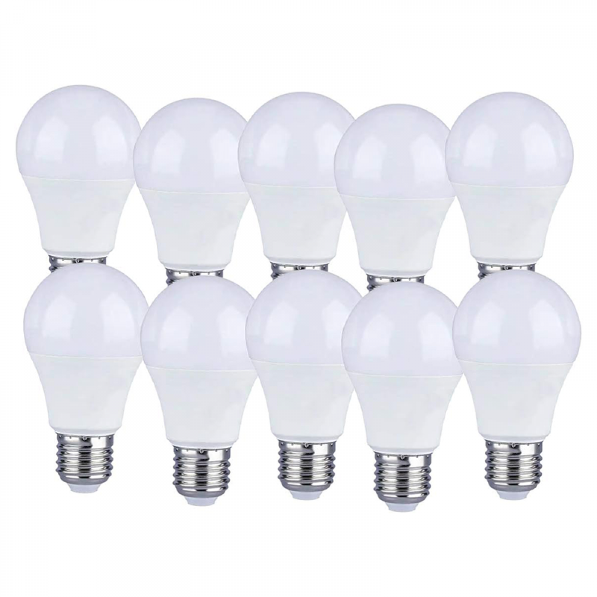 Pack de 10 bombillas LED E27 9W, blanco cálido 6000K | Leroy Merlin