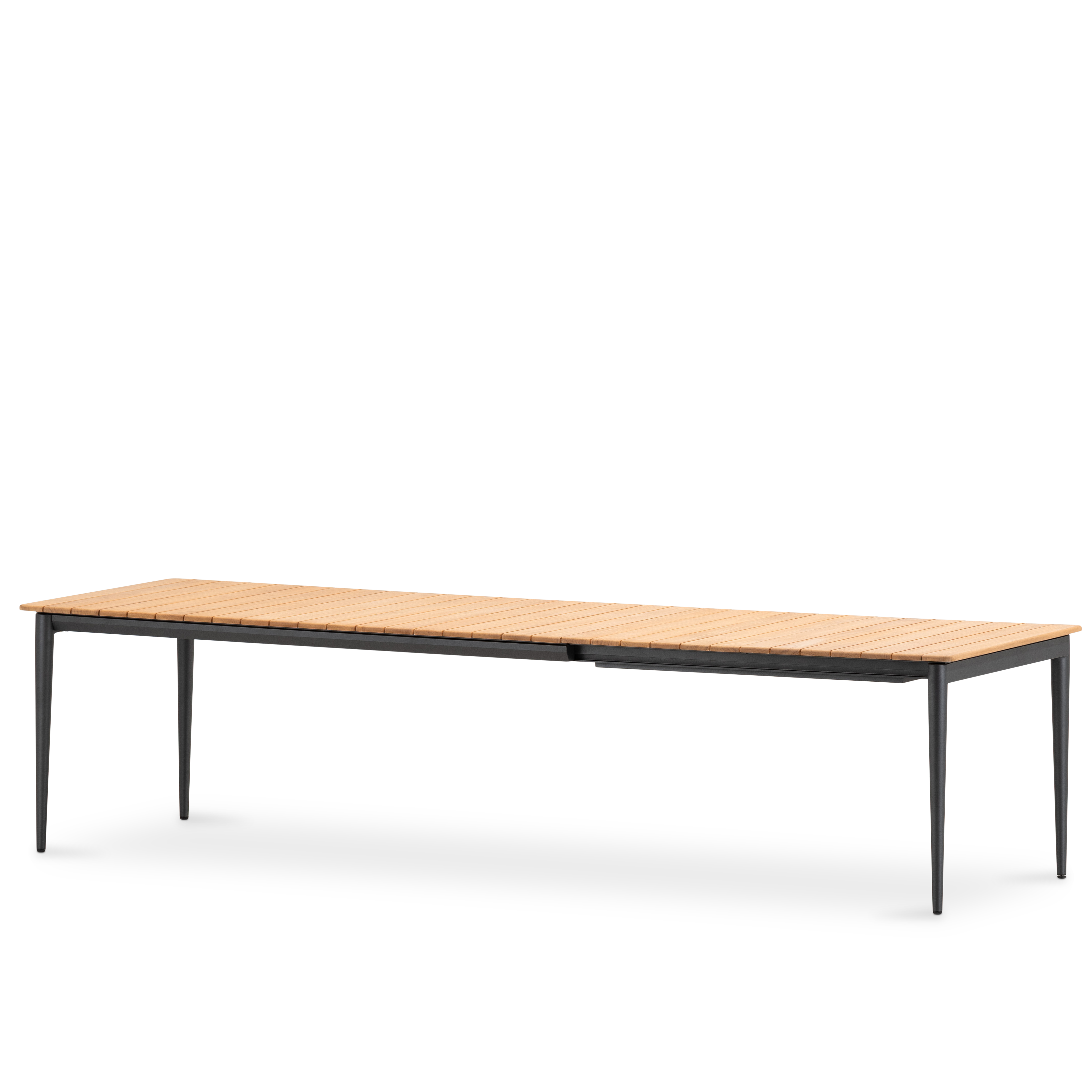 Mesa de teca y aluminio antracita extensible 200/260/320x100 - Ottawa ...