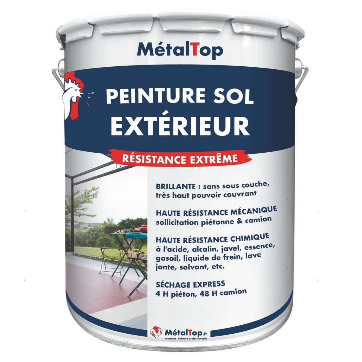 Peinture Sol Exterieur - Metaltop - Vieux rose - RAL 3014 - Pot 15L | Leroy Merlin