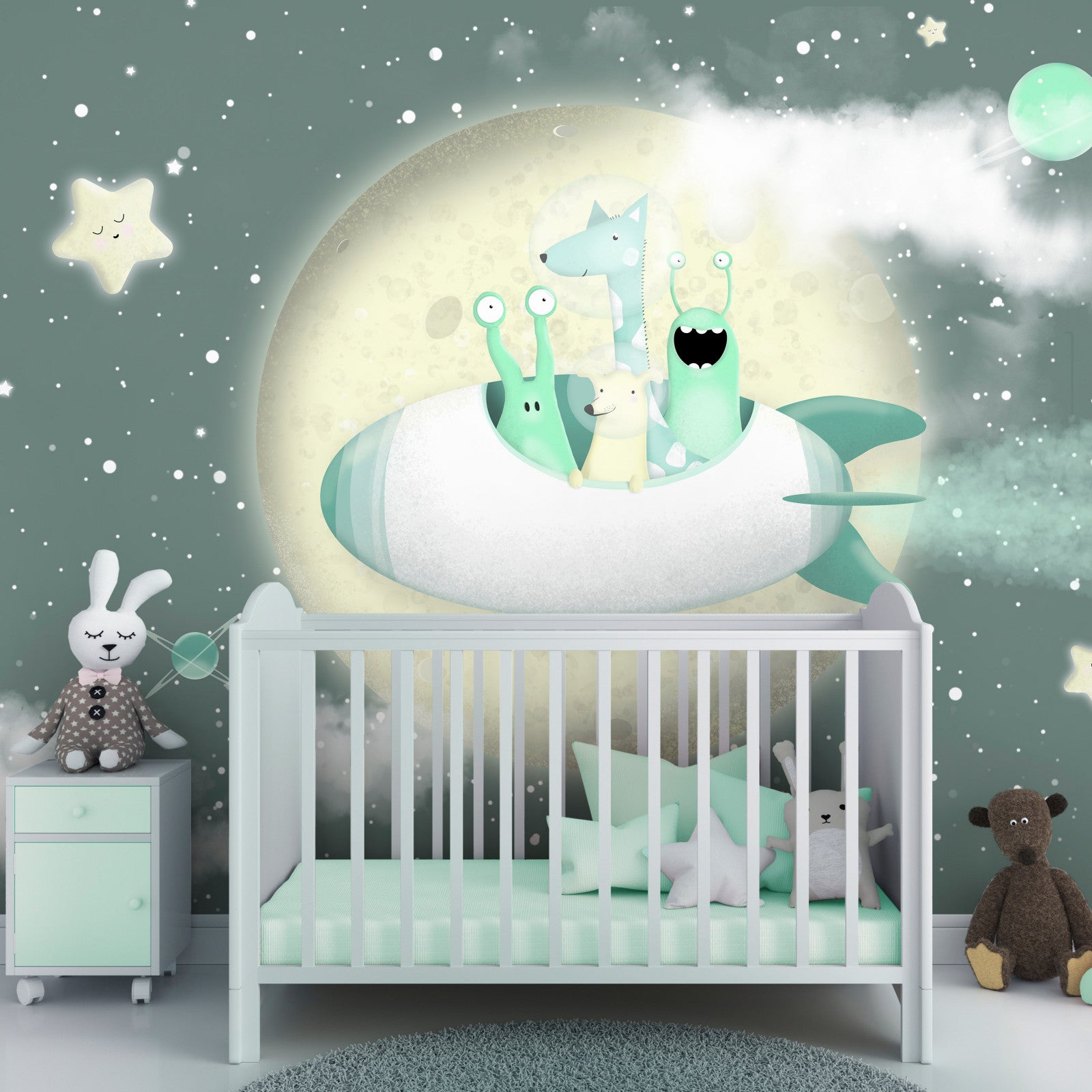 Papier peint Space Adventure - Third Variant - 450 x 315 cm | Leroy Merlin