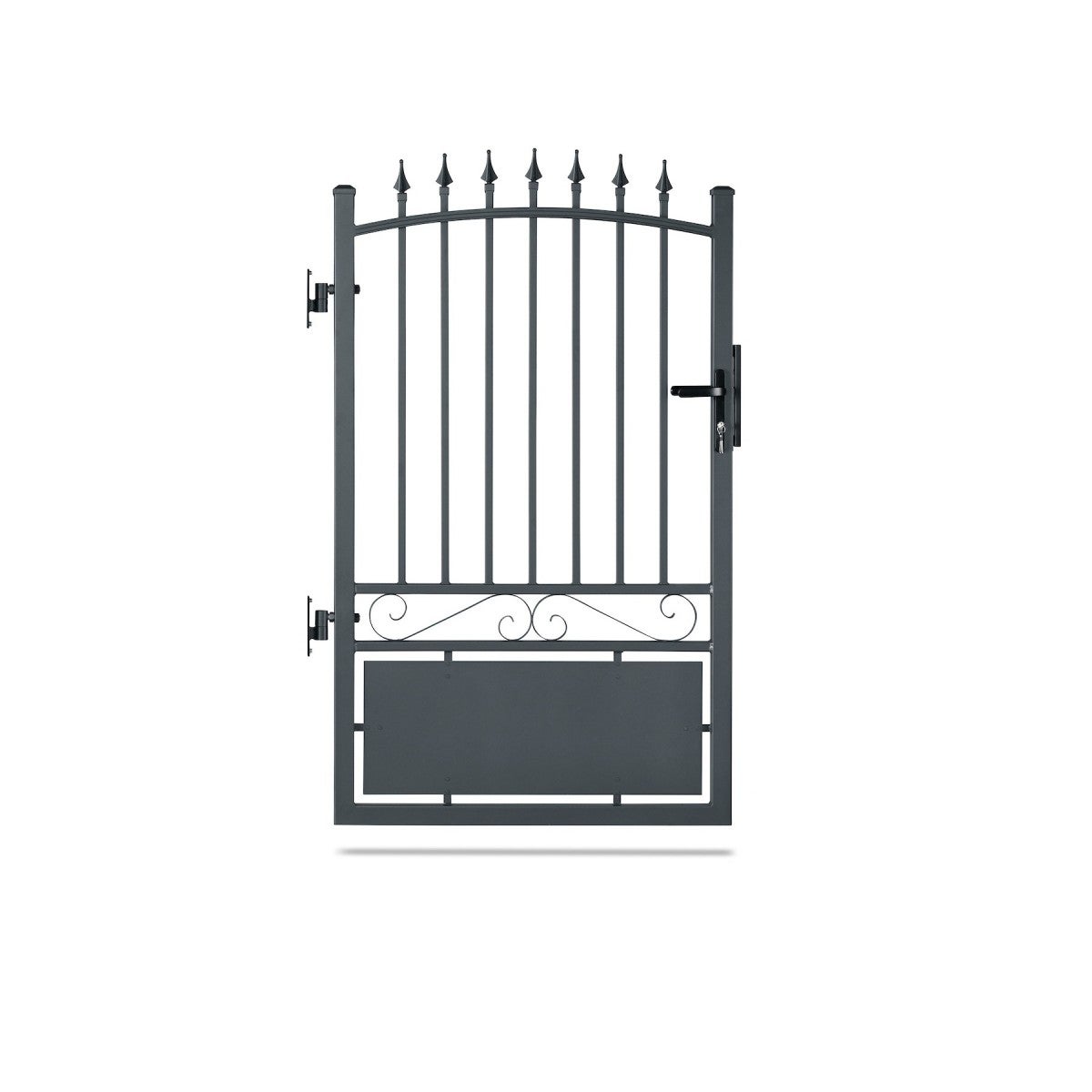 Portillon aluminium tradition style ferronnerie passage 1m Gris | Leroy ...