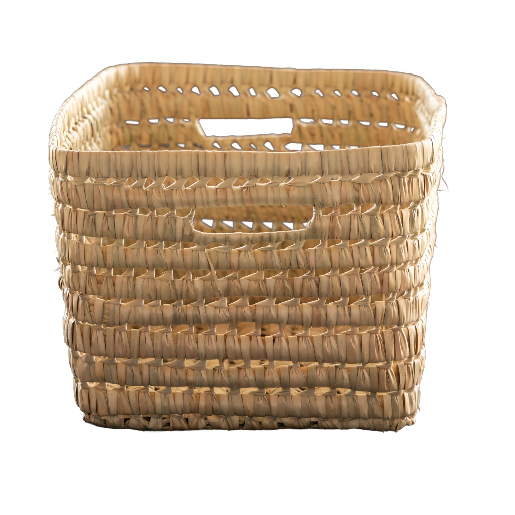 Panier de rangement rectangle Palm - Naturel - 37x24x17 cm - Osier ...