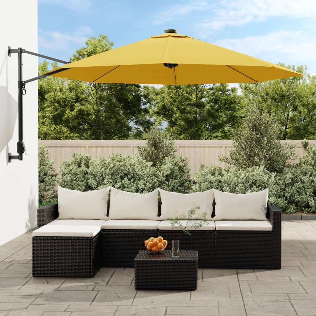 Maison Exclusive - Parasol mural jaune 290 cm | Leroy Merlin