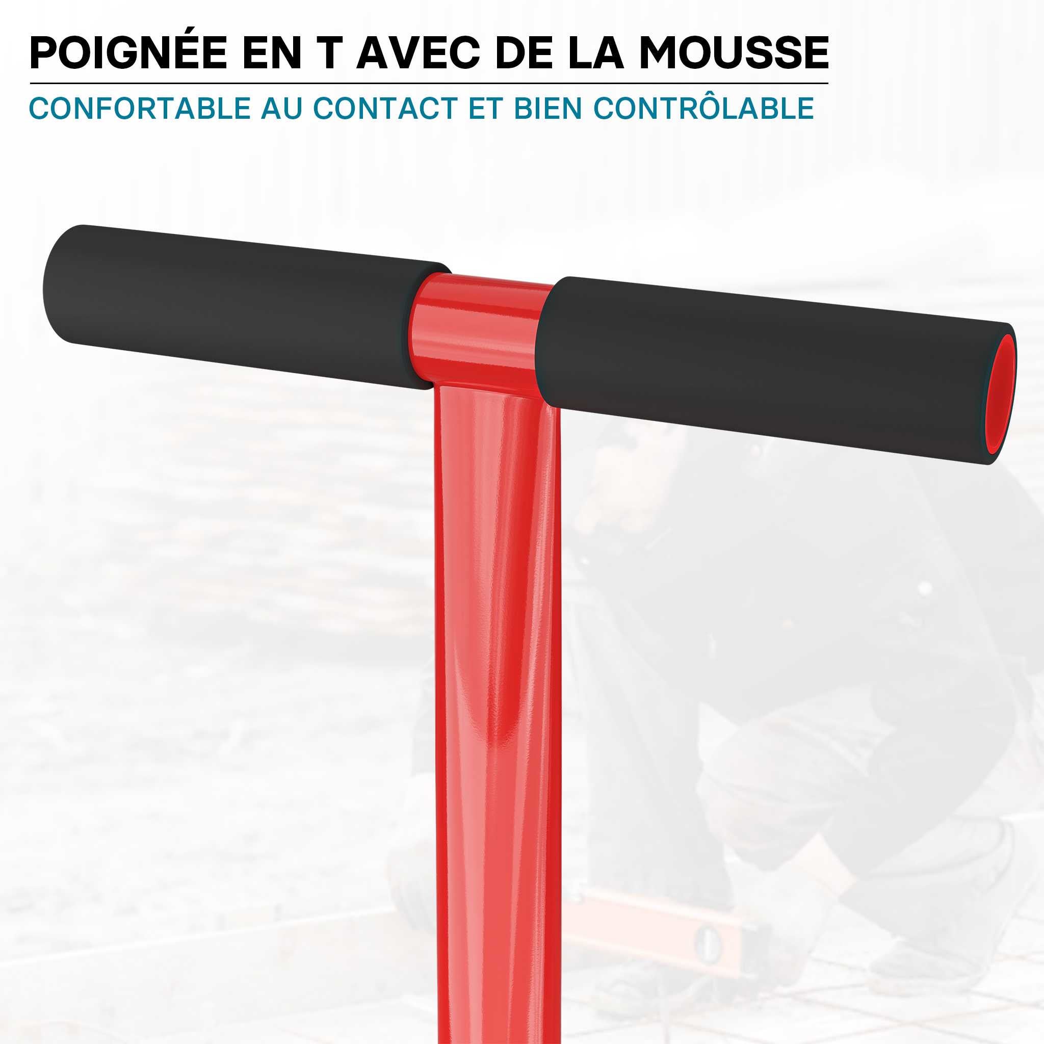 Wiltec Dameuse de sol – en Acier – 11,5 kg – Plaque carrée 20 x 20 cm ...