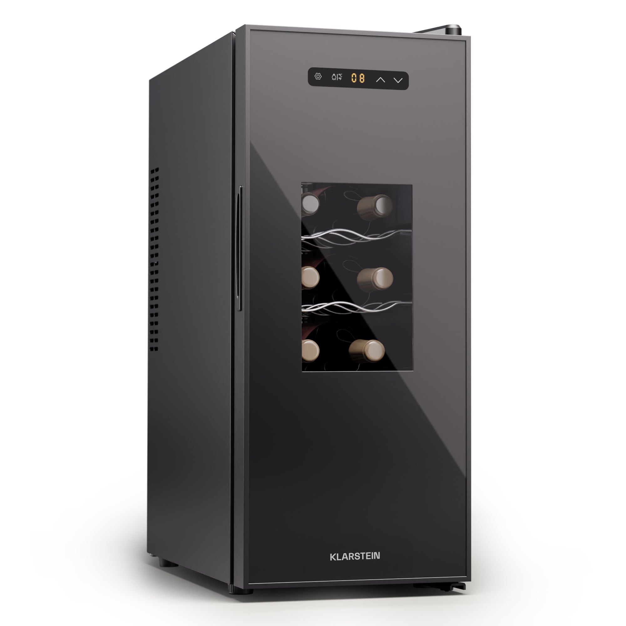 Klarstein Silent Vino Vinoteca 12 Botellas 26,5cm Negro | Leroy Merlin
