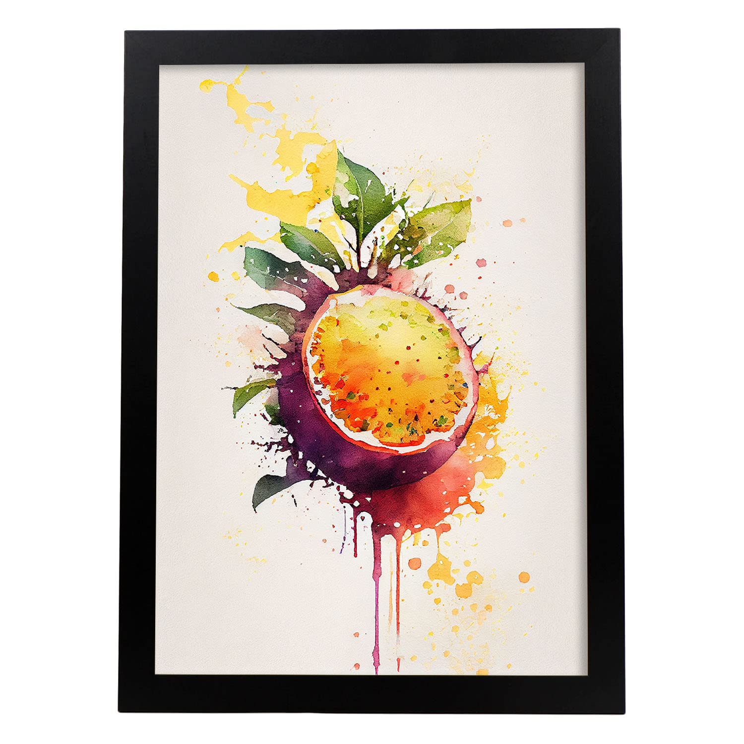Nacnic Maracuja Affiche Dans Le Style Aquarelle Fruits Illustration ...