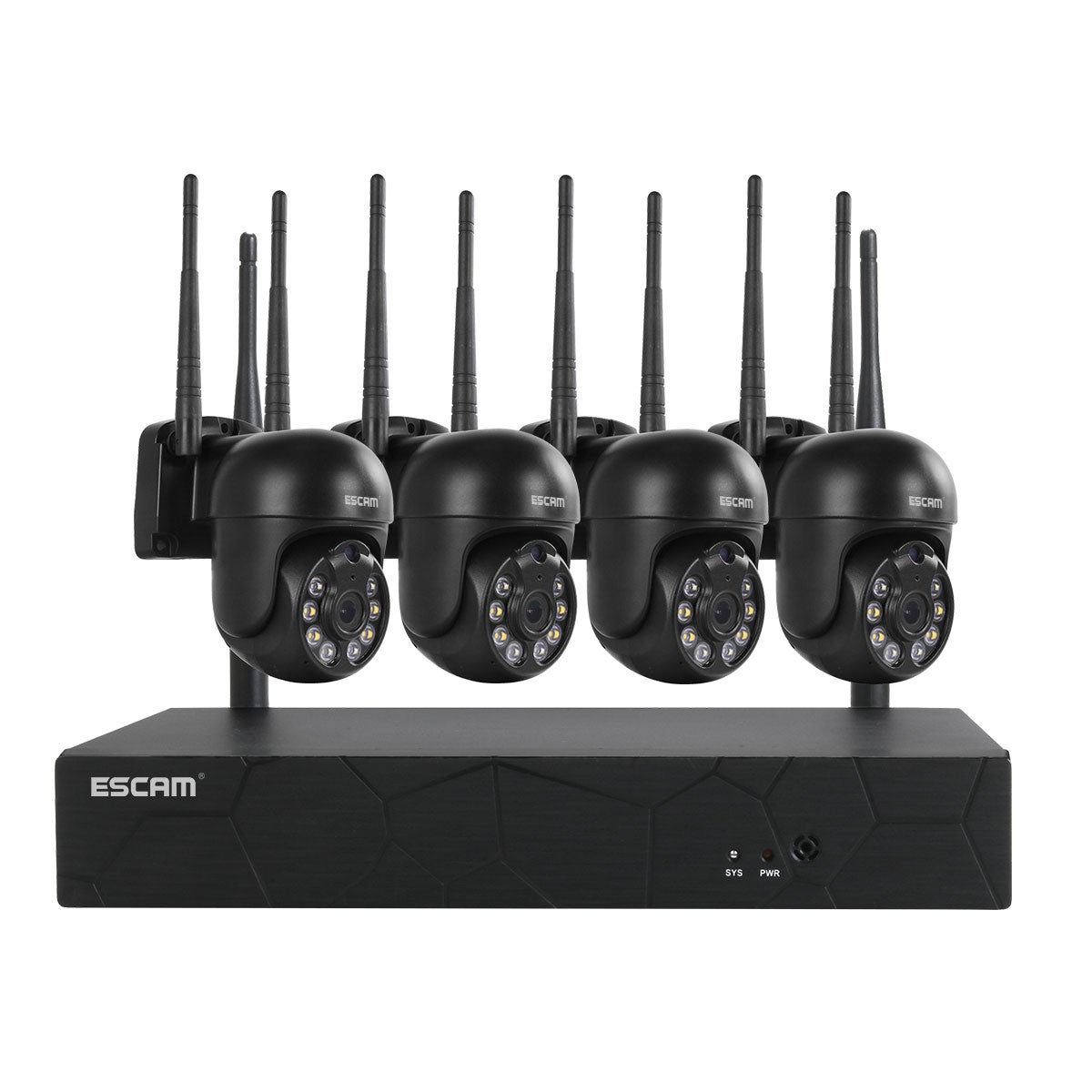 Caméra de surveillance ESCAM 8CH Caméra IP 3MP H.265 WIFI 355° IP66 ...