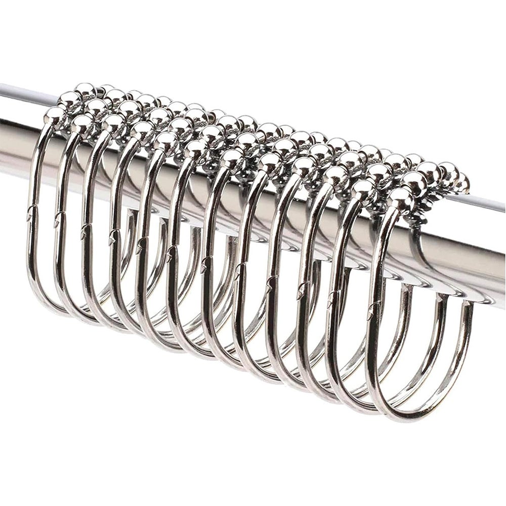 24pc Ensemble D' Anneaux Accroche Rideau | Crochets De Rideau De Douche ...