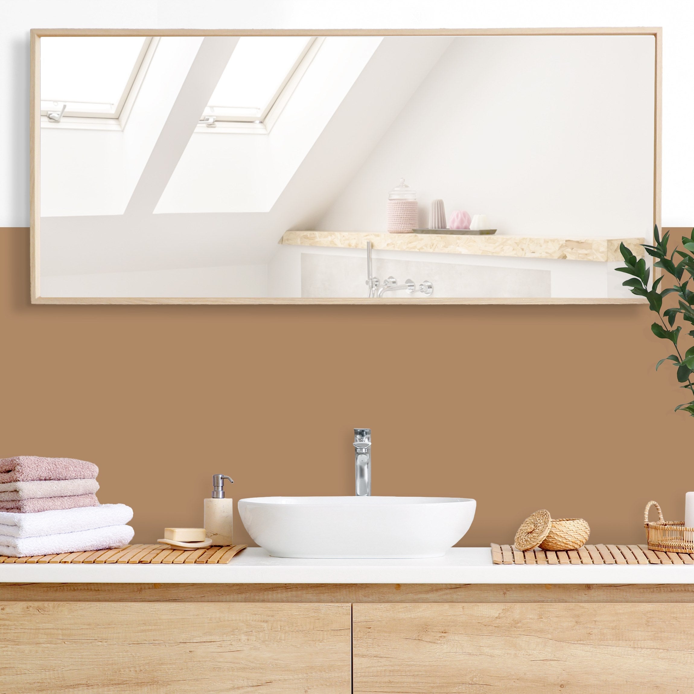 Revestimiento de pared para baño - Terracotta Taupe 300 x 50 cm | Leroy ...