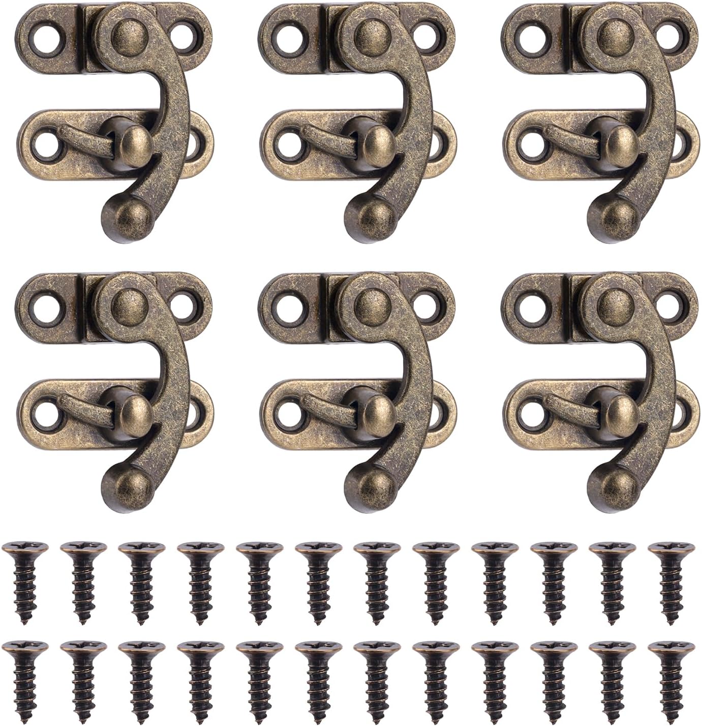 6pcs Mini Loquet à Fermoir à Bras Oscillant, 3,3x 2,8cm Bascule Gauche ...