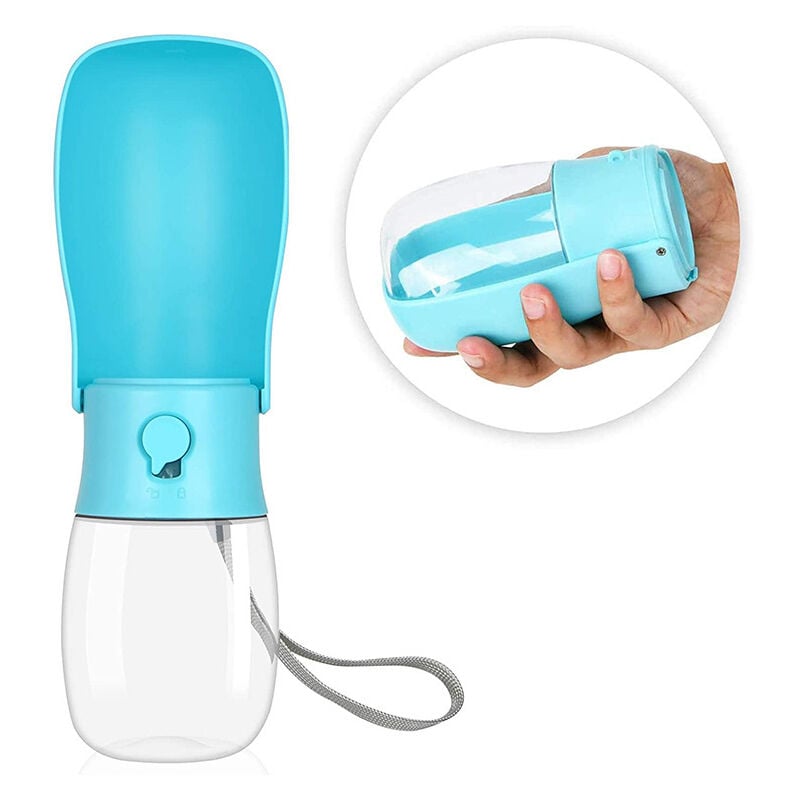 Bouteille d'eau pour chien de 280 ml, bouteille d'eau pliable pour chien de voyage, bouteille d ...