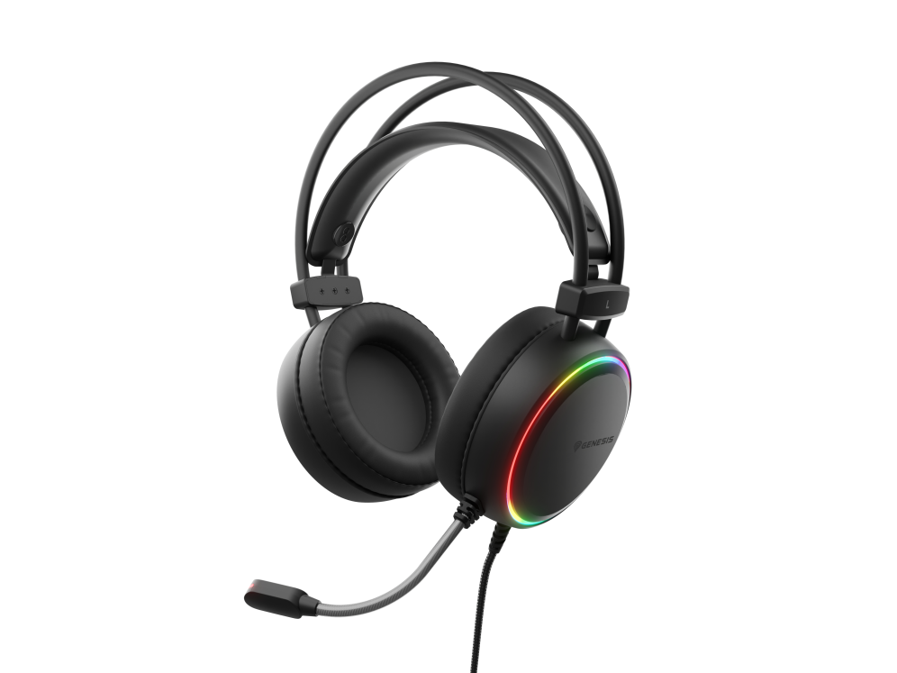 Casques avec Microphone Genesis Neon 613 Noir Multicouleur | Leroy Merlin
