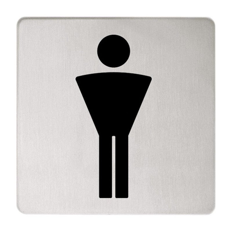 Plaque de porte PLAN symbole homme inox KEUCO | Leroy Merlin