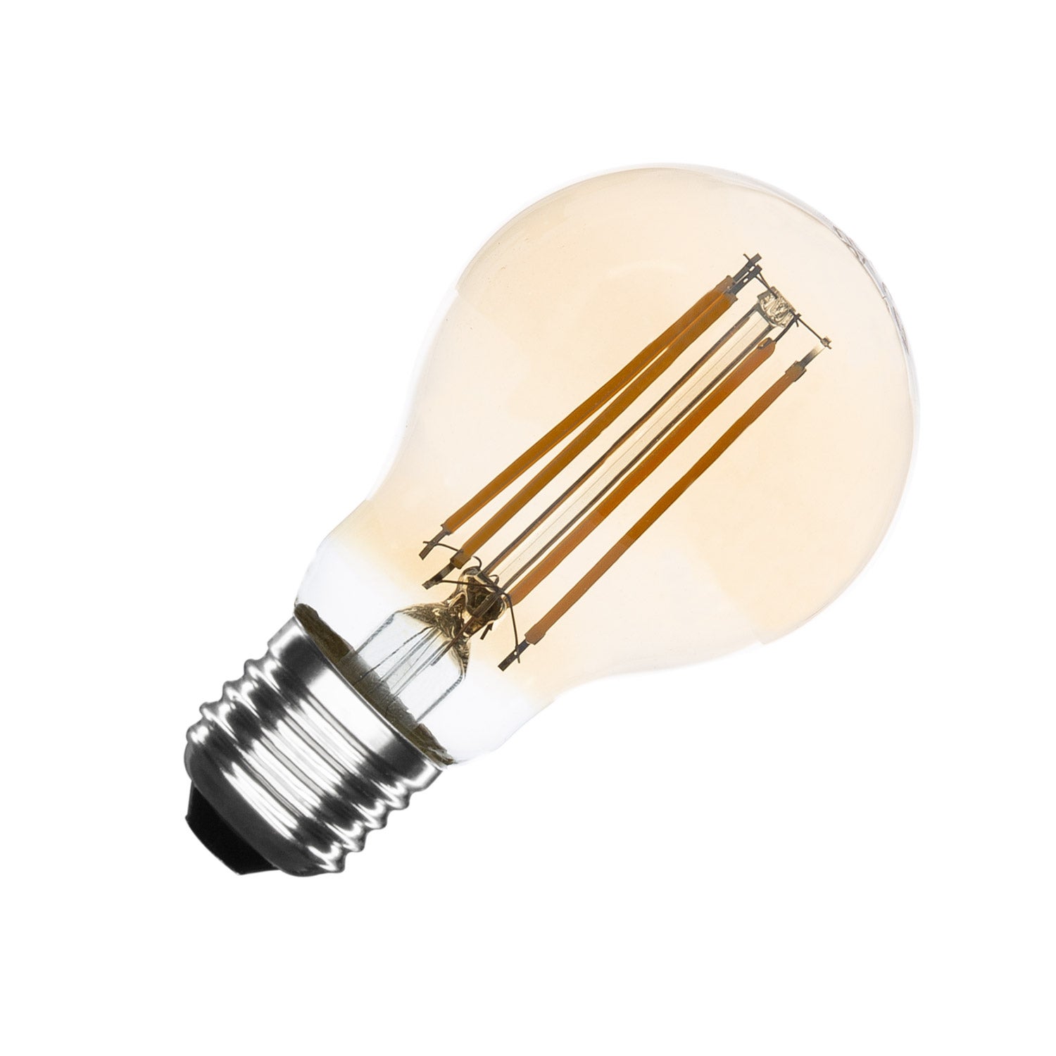 Ampoule LED Filament E27 8W 750 lm Dimmable A60 Gold No Flicker 2700K Blanc chaud | Leroy Merlin