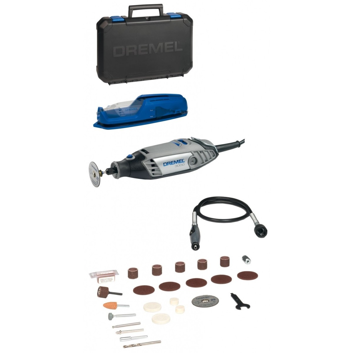 Kit Outil multifonction 130W 25 Accessoires DREMEL 3000 1 25 EZ WRAP 230V Leroy Merlin