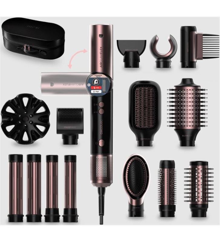 Coiffant Cheveux 14 Têtes Cecotec AirGlam 14in1 Flex Black. 1400W ...