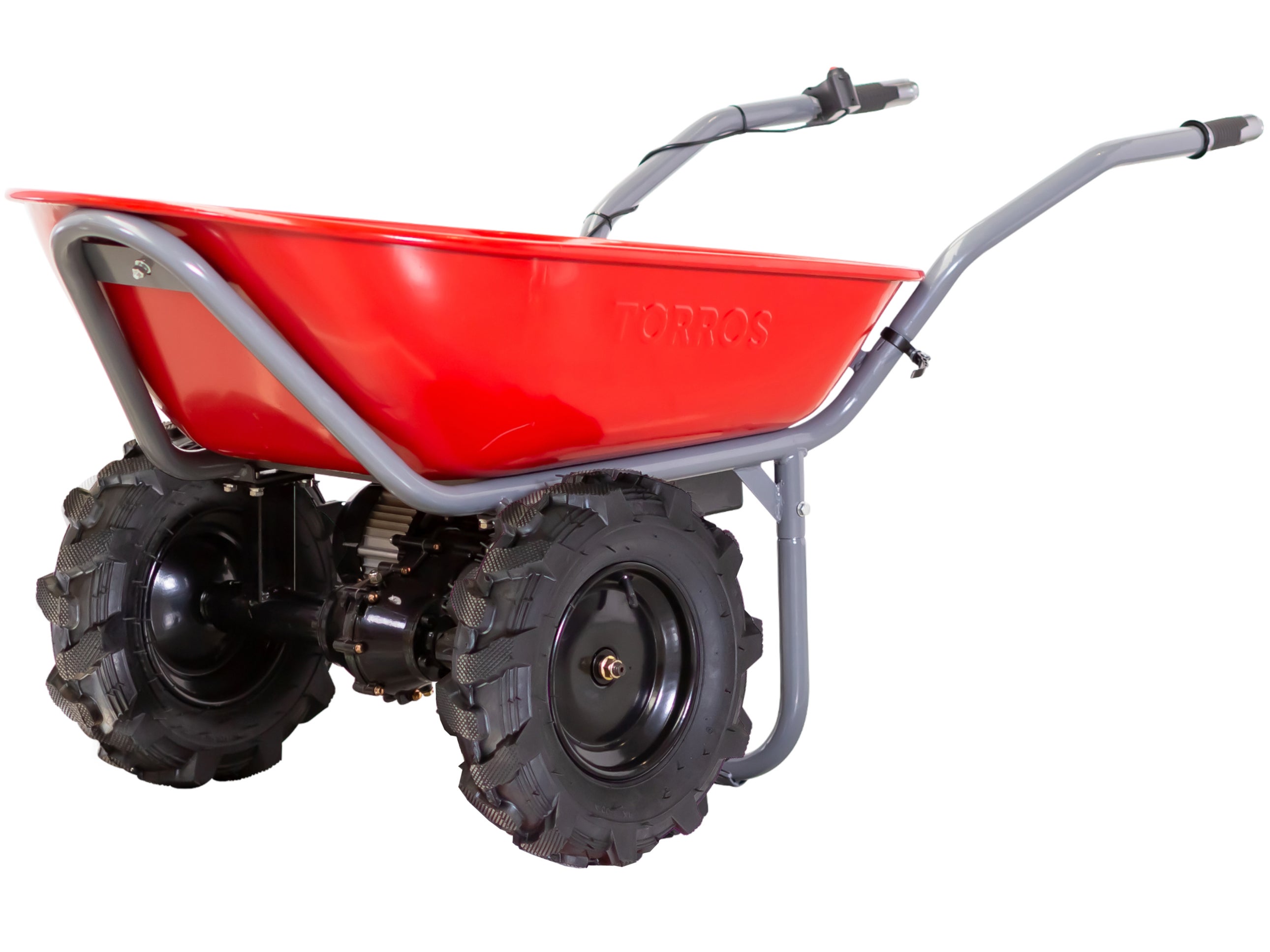 Brouette électrique 2 roues motrices 100L 260KG - batterie 40V / 6Ah ...