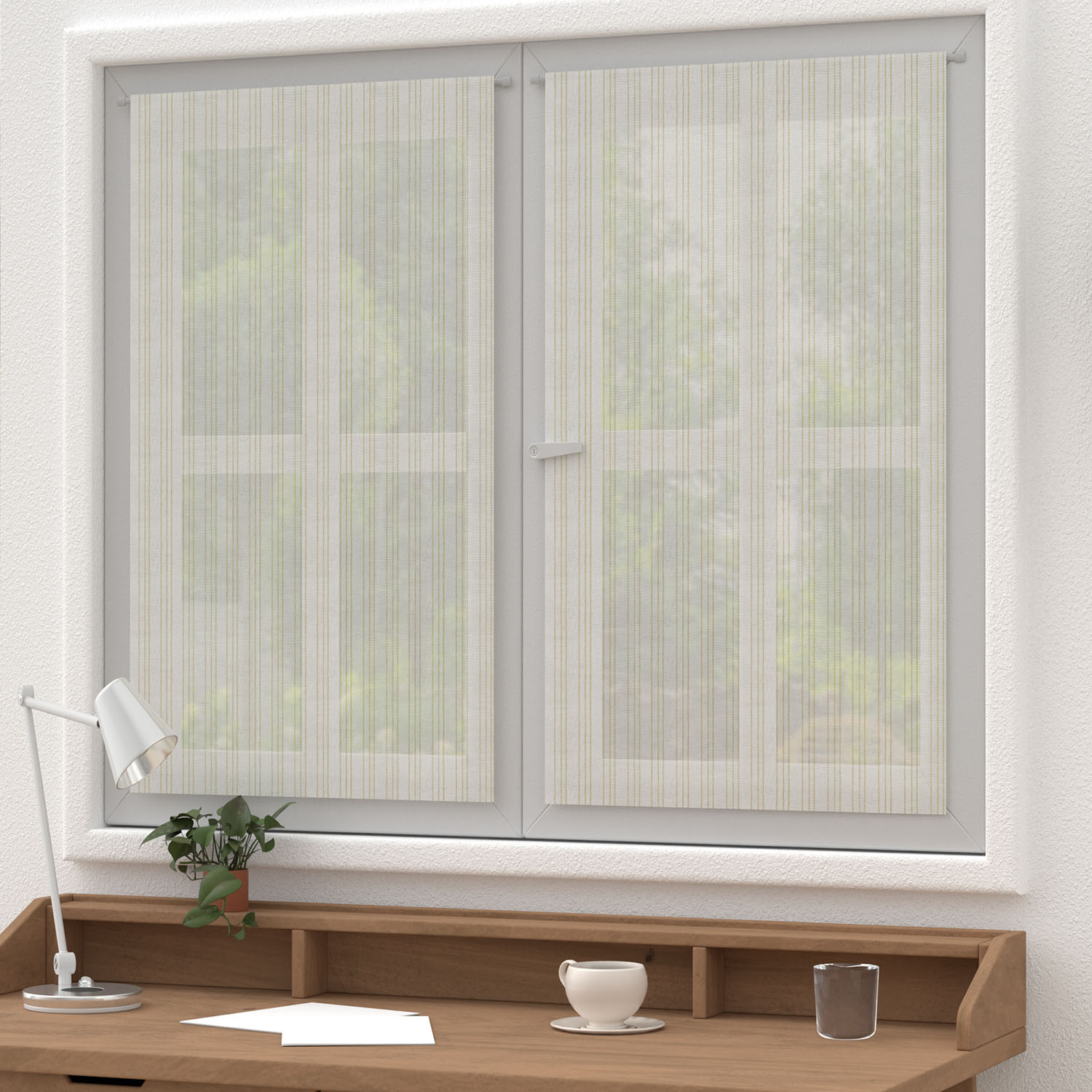 Paire de brise bise 60x120 cm BELLA or, par Soleil d'ocre | Leroy Merlin