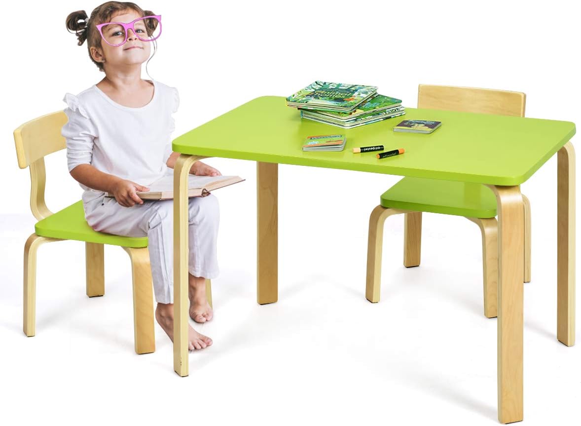 Ensembles de Tables et Chaises en Bois, Meuble Bébé Ergonomique, Table ...