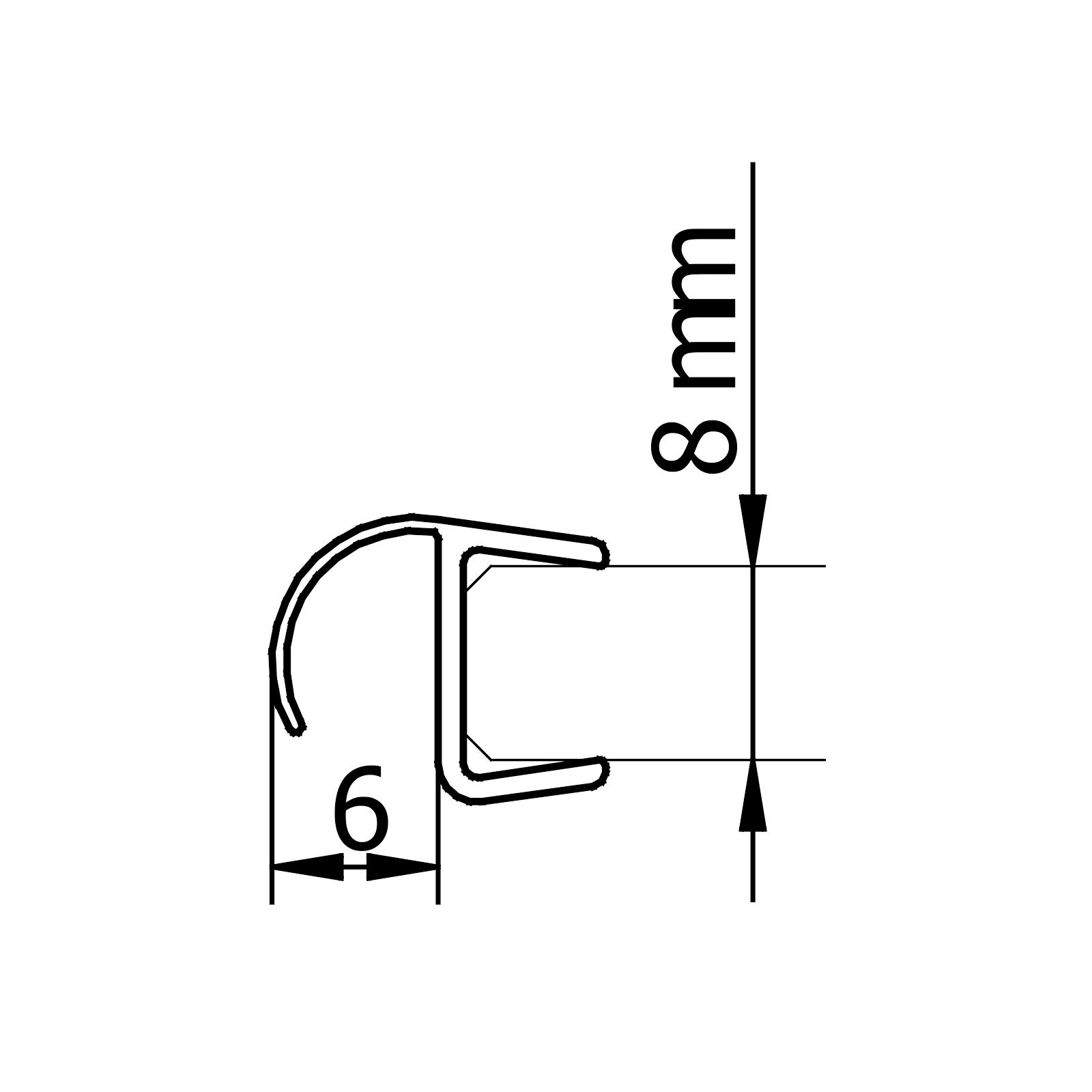 Schulte joint d'étanchéité vertical translucide, entre porte de douche ...