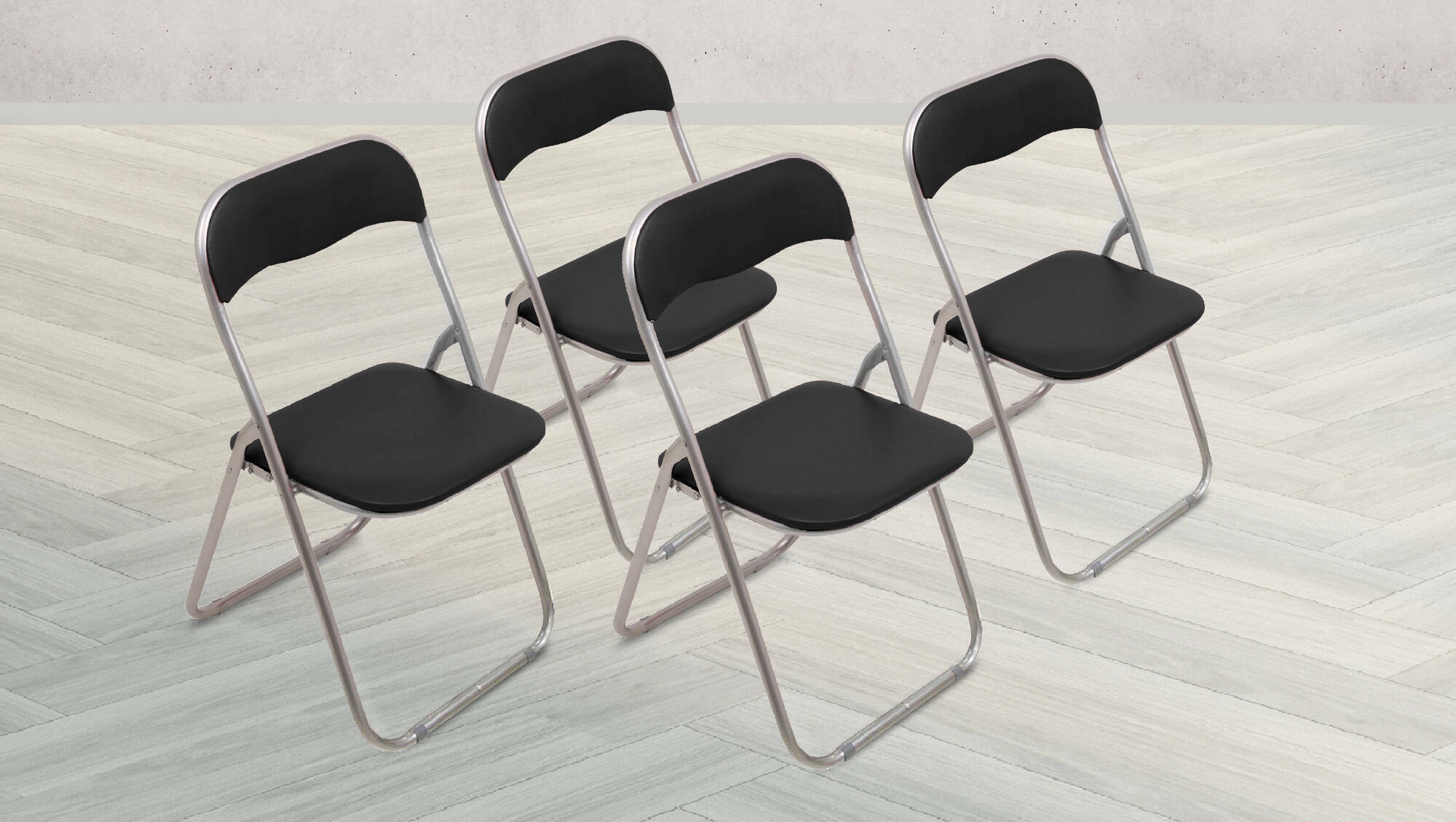 Lot de 4 chaises pliante Marbella, Fauteuil gain de place, Chaise ...