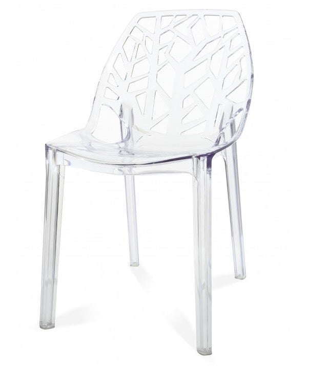 Chaise design ergonomique transparente Alexia | Leroy Merlin
