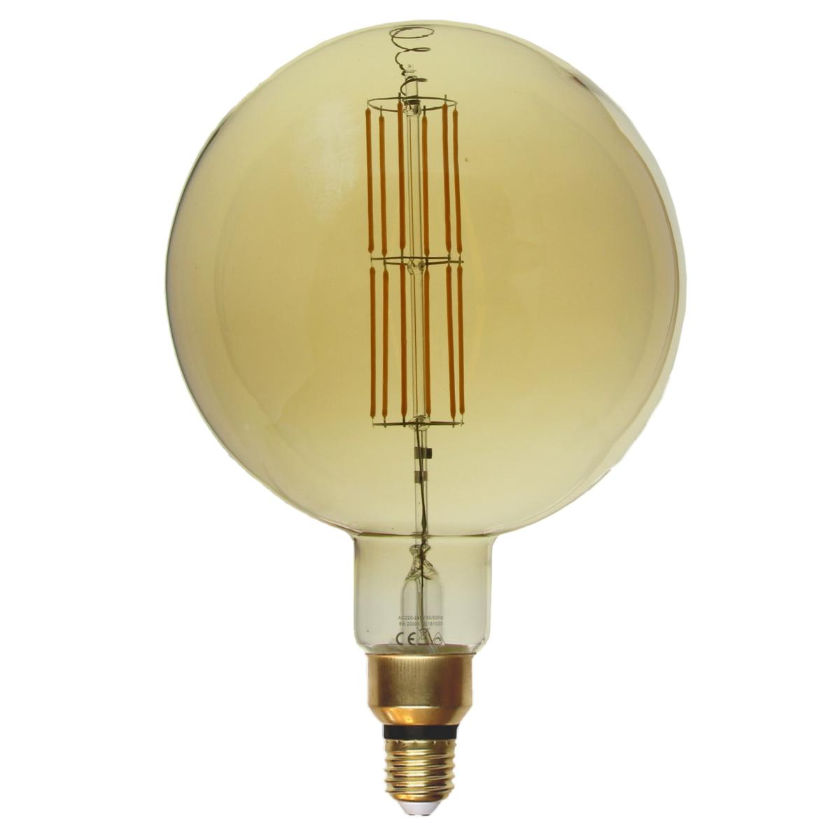 Ampoule LED E27 Filament Dimmable 8W G200 Globe XL - Blanc Chaud 2300K - 3500K - SILAMP | Leroy ...