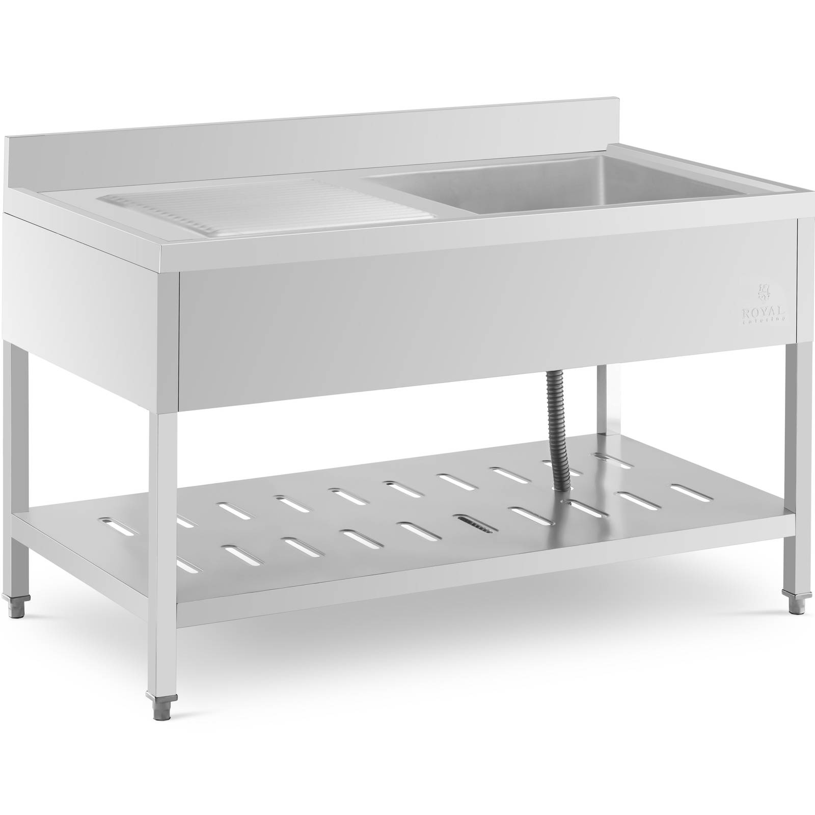 Évier professionnel - Royal Catering - Dimensions : 140 x 70 cm - Bac ...
