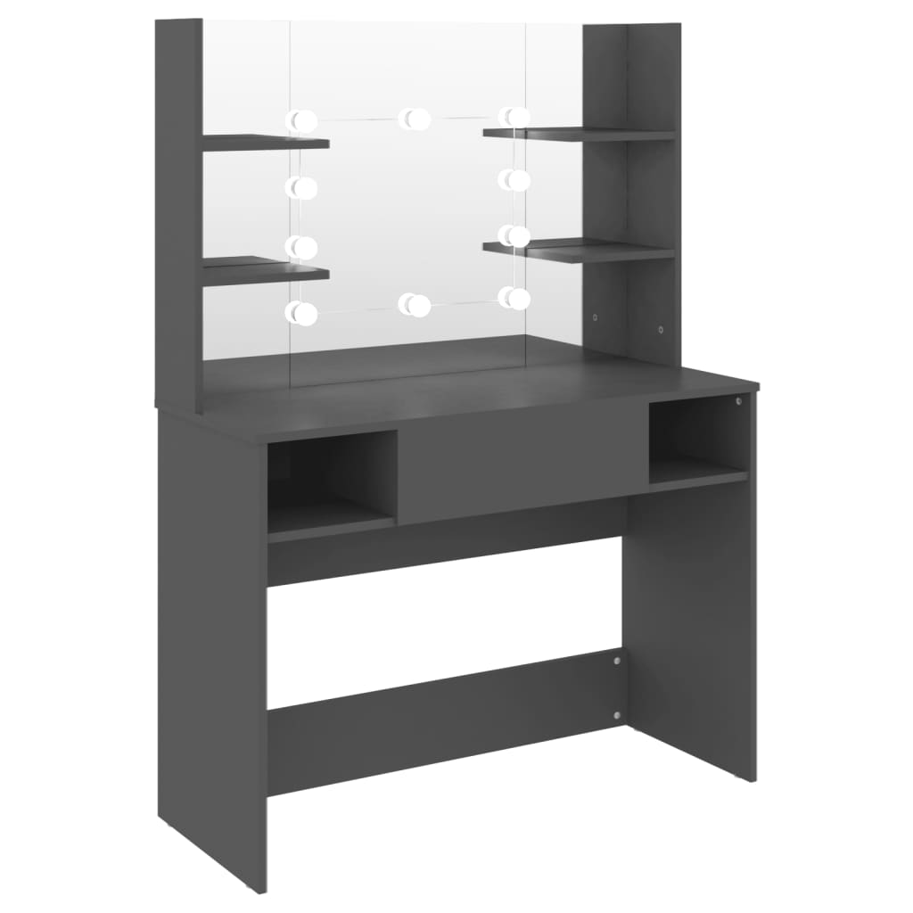 Coiffeuse Table De Maquillage Avec éclairage Led 100x40x135 Cm Mdf
