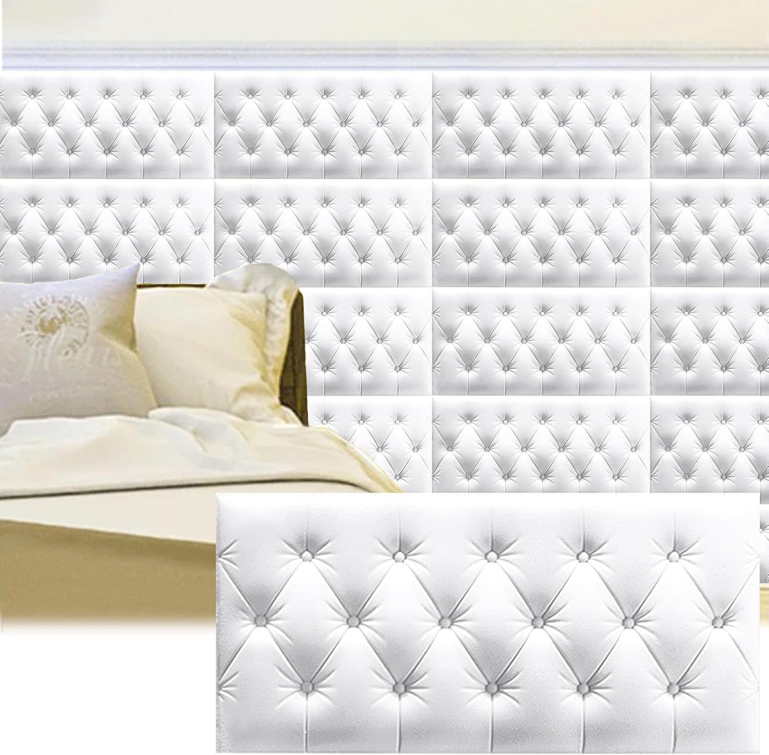 Panneau mural 3D en mousse PE souple, papier peint autocollant et ...