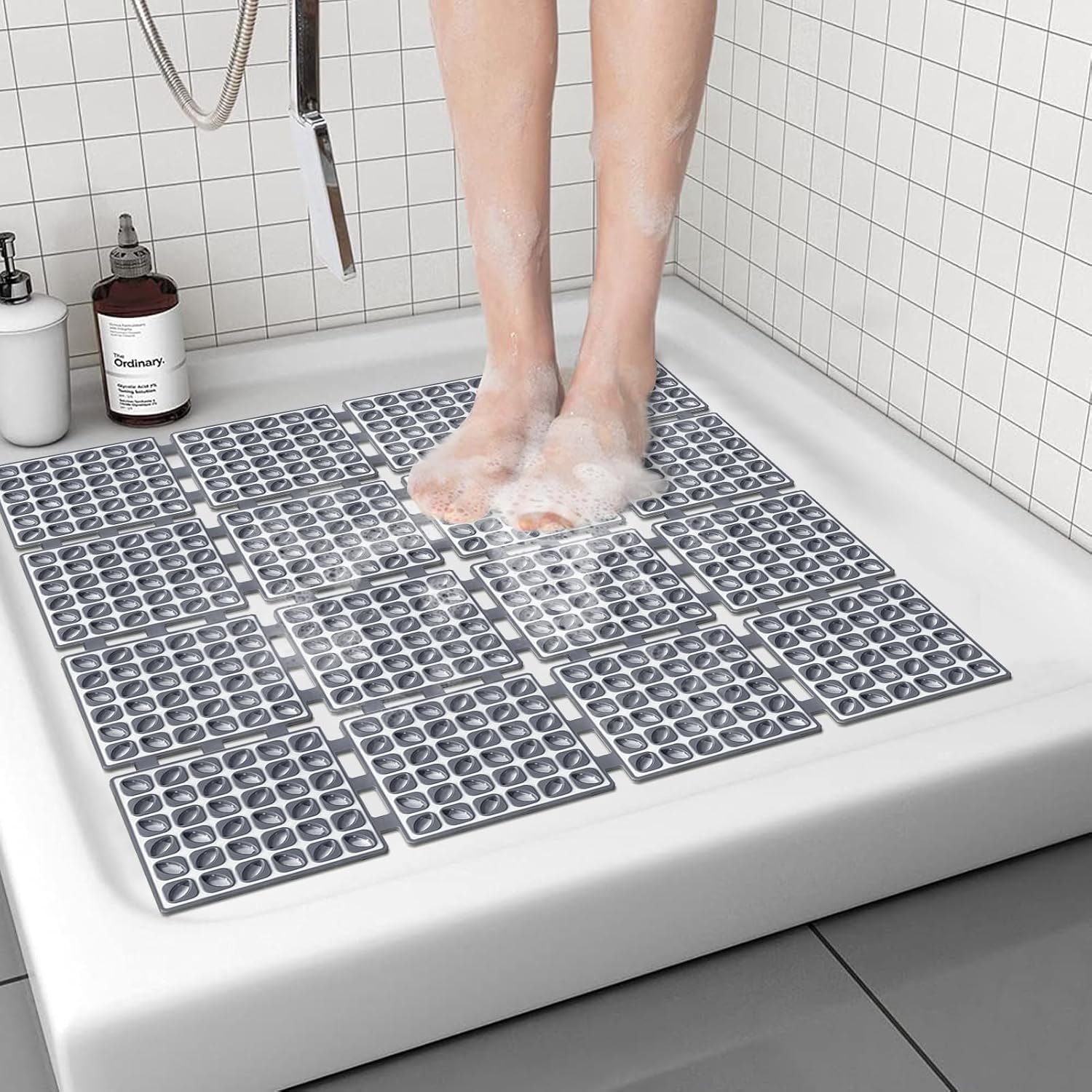 Tapis de Douche 60x60 cm Anti-Chute - Tapis Salle de Bain Anti-Dérapant ...