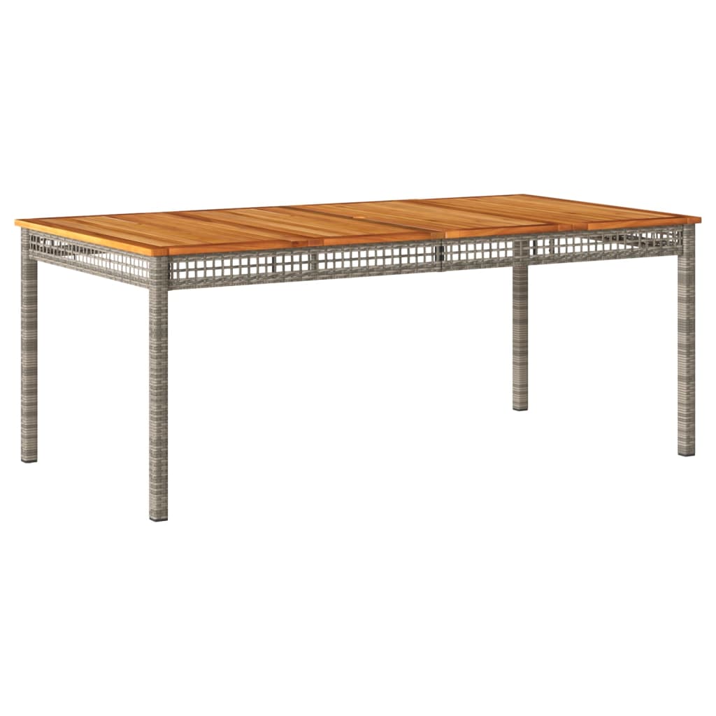 Table de jardin | Table d'extérieur | Table de patio gris 180x90x75 cm ...