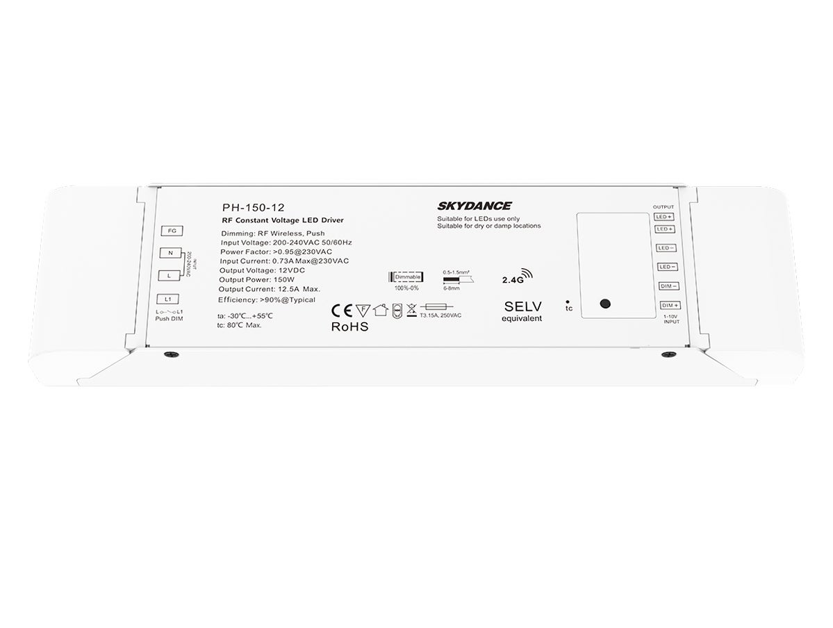 Dimmerabile CV 12V 150W Pulsing N.O. E Telecomando RF 2.4G por STB-15V ...