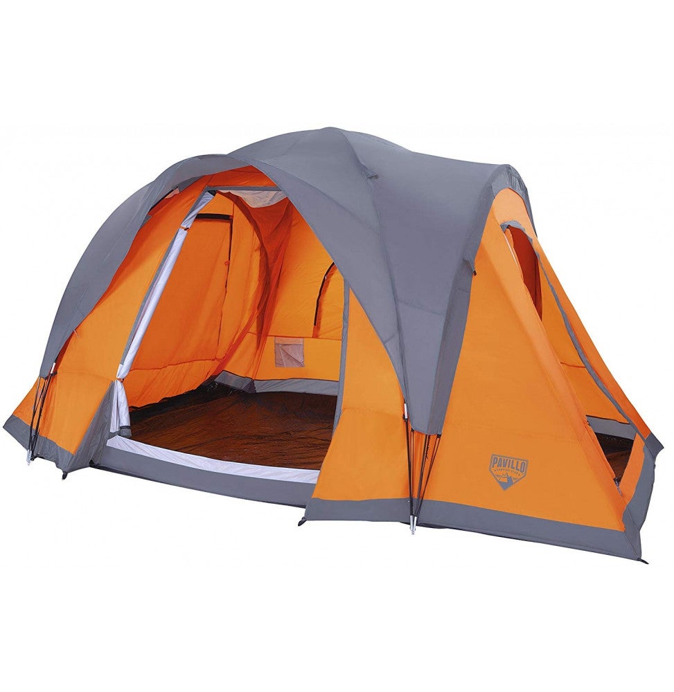 Tente Campbase 6 places - 450 x 240 x 210 cm - Orange | Leroy Merlin