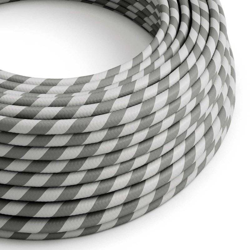 Creative cables Round Electric Vertigo HD Cable covered by Silver and ...