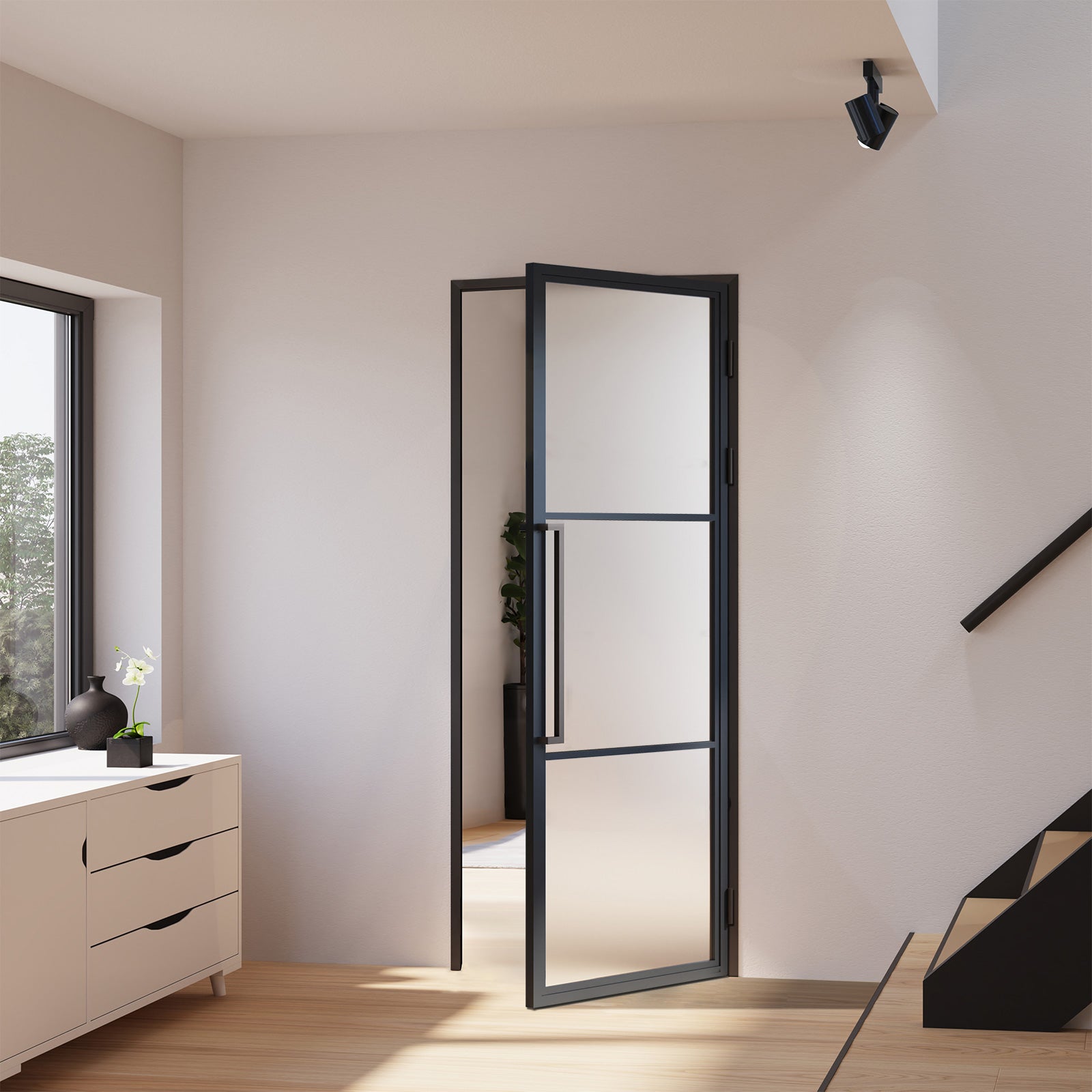 Schulte porte intérieure loft en verre, 83x211cm, bloc-porte vitré ...