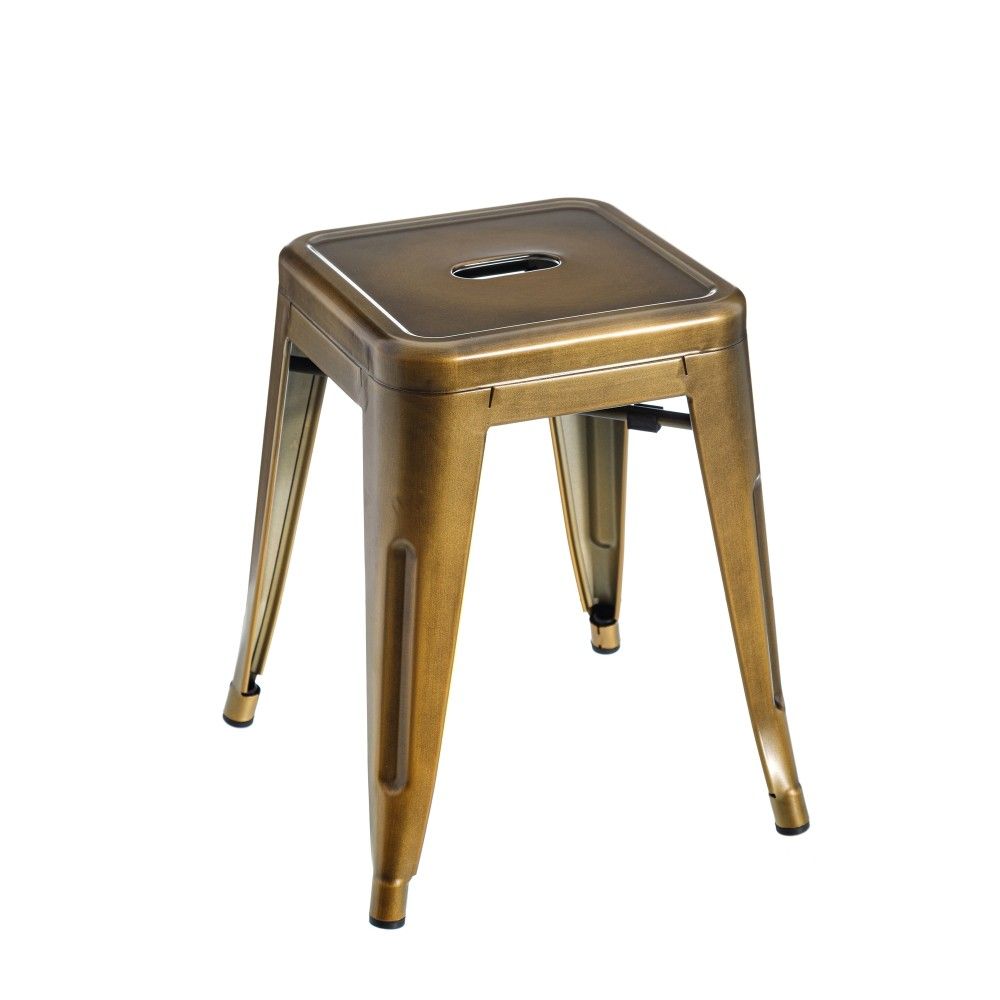 Taburete estilo industrial metálico Dallas color Oro | Leroy Merlin
