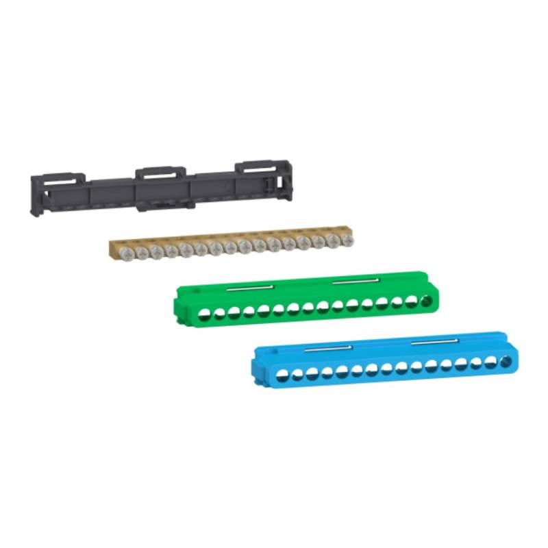 Bornier à vis 16 trous 8x16² - 8x10² et couvercles terre/neutre Linergy ...