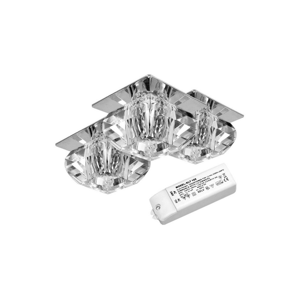 Spot d'Intérieur Cristaldream, Métal, Verre, Chrome, EPIKASA | Leroy Merlin