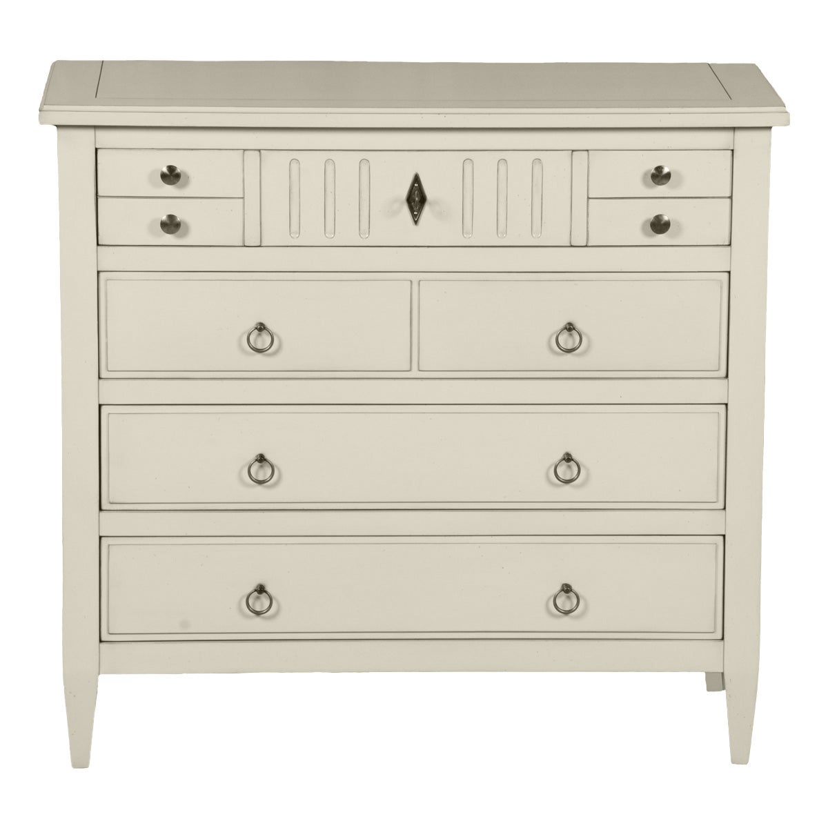 Commode en merisier blanc crème 4 tiroirs - GONTIER | Leroy Merlin