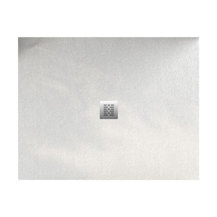 Plato de ducha resina CENTRO Blanco 110x140 cm rejilla inox Rejilla ...