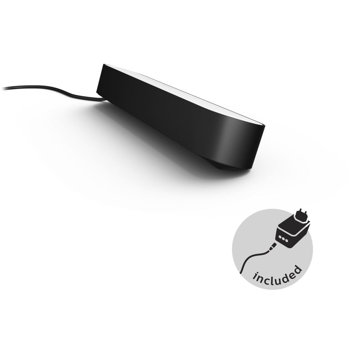 Lampe connectée PHILIPS HUE W&C Play x1 avec alim. Noir | Leroy Merlin