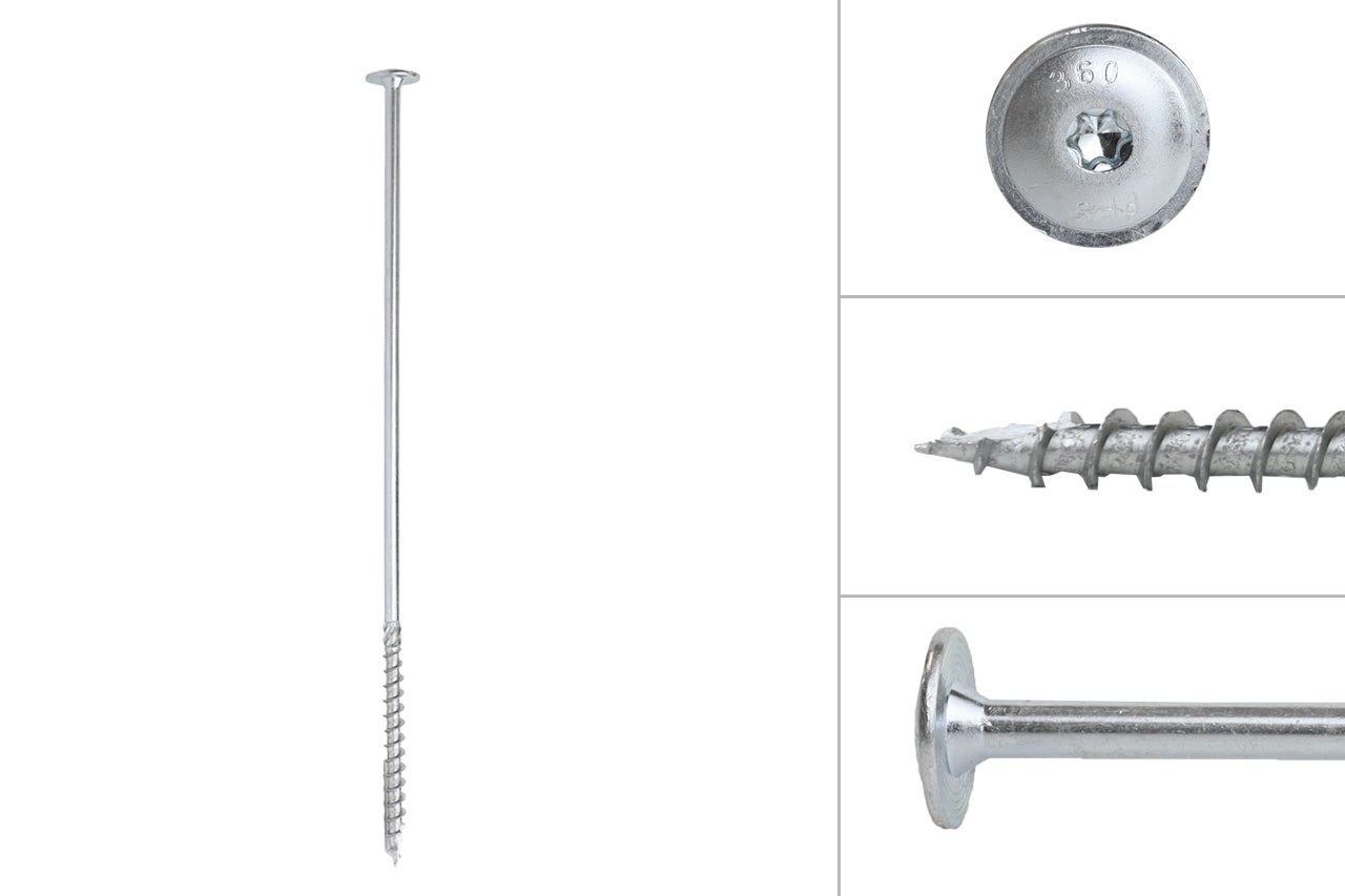 Tornillos con cabeza de arandela Galvanizado 10.0 x 360 mm Torx 40 ...