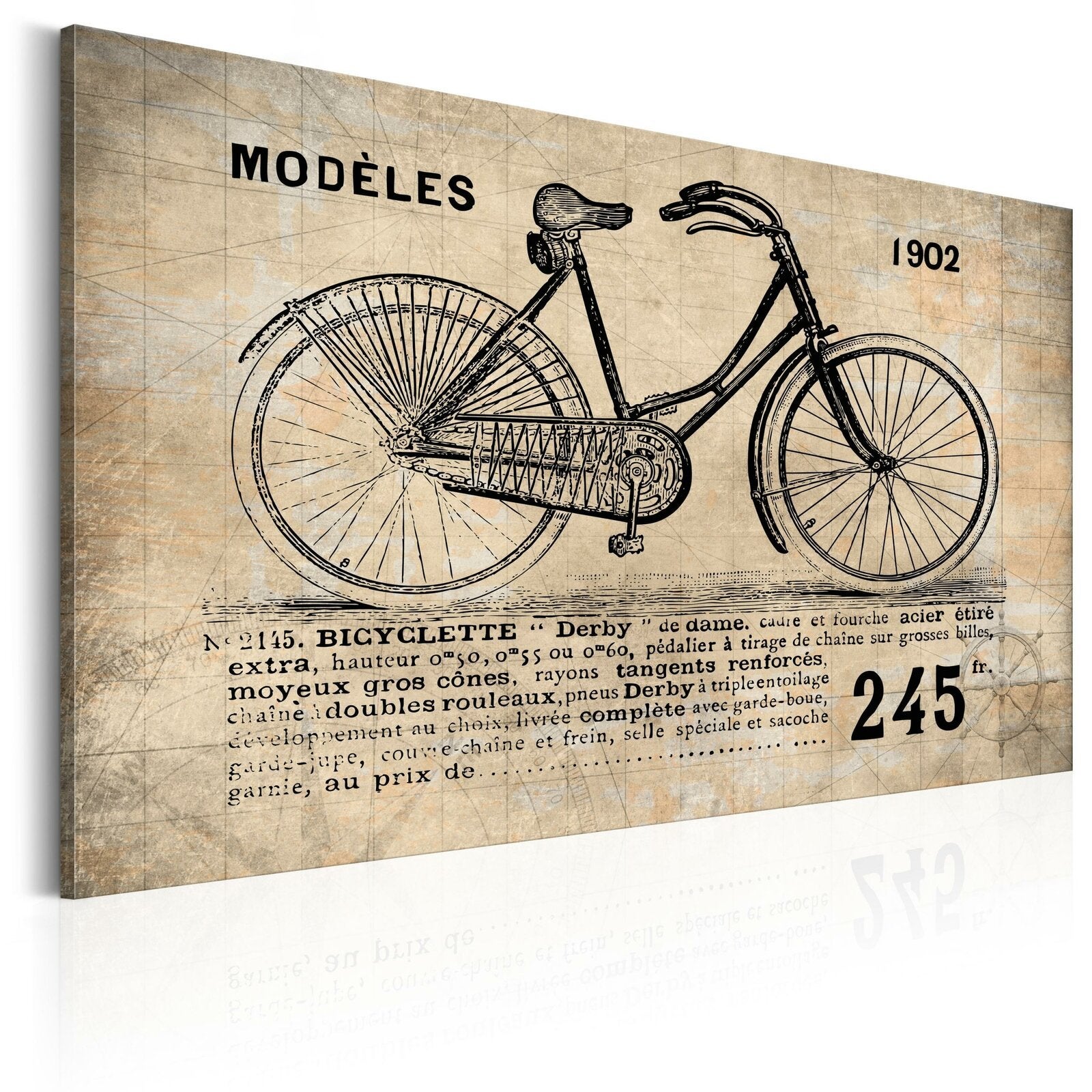 Tableau n° 1245 vélo - 90 x 60 cm | Leroy Merlin