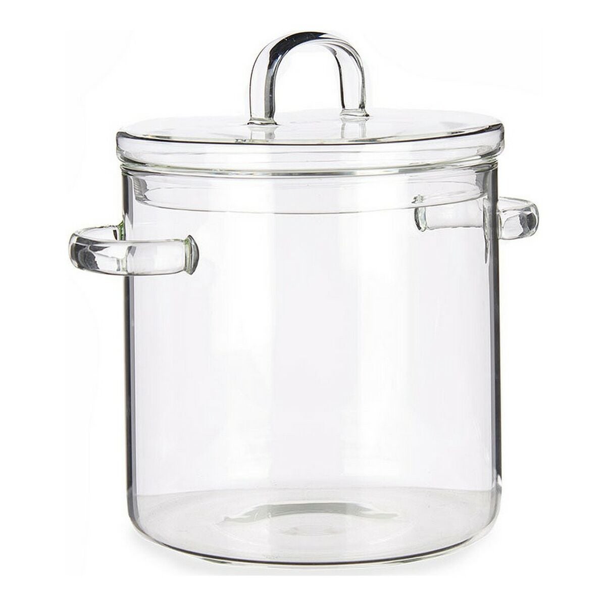 Pentola con Coperchio Vetro Borosilicato Trasparente (15,3 x 19,5 x 21 ...