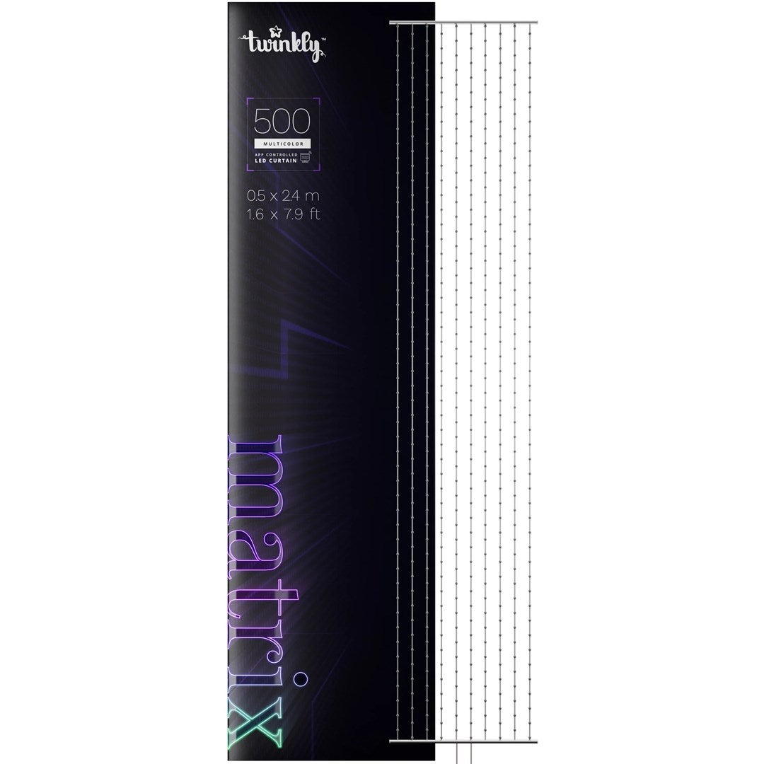 Twinkly Matrix - 500 LED RVB en forme de perle, fil transparent, type ...