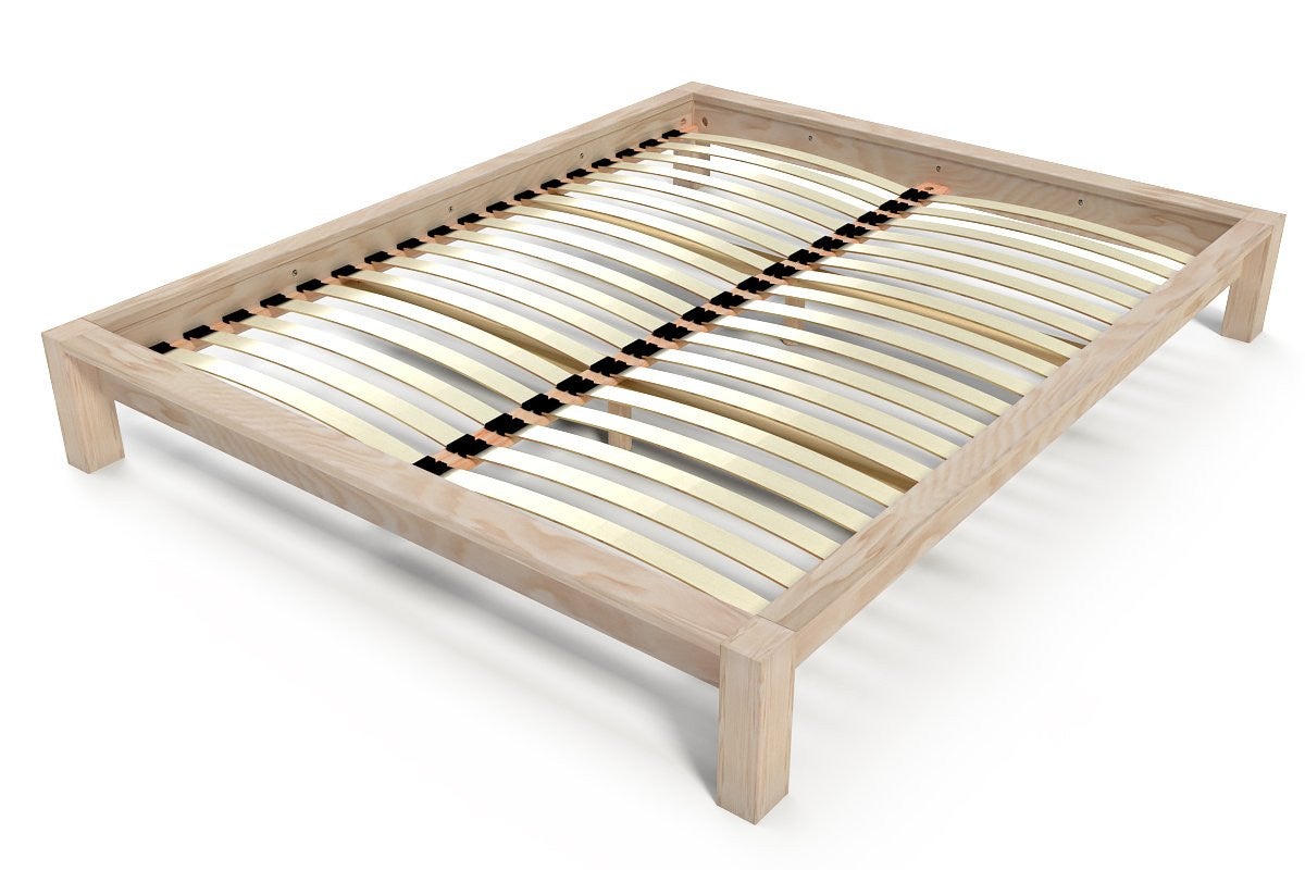 Lit 160x200 King Solid en bois massif, Brut (sans vernis) | Leroy Merlin