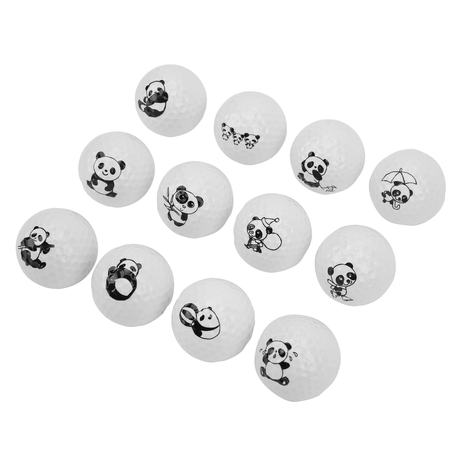 Balles d'entraînement de golf, 12 balles de golf avec motif panda ...
